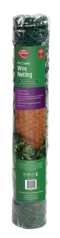 Ambassador PVC Coated Wire Netting - 25mm x 10m x 0 5m