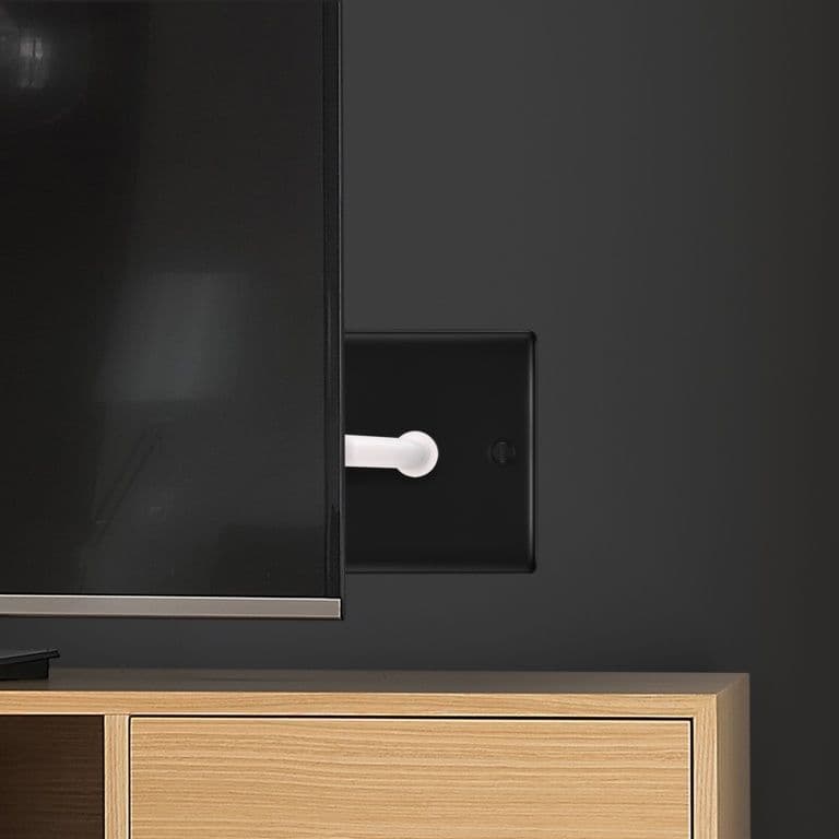 BG Single Socket For TV Aerial Connection - Matt Black