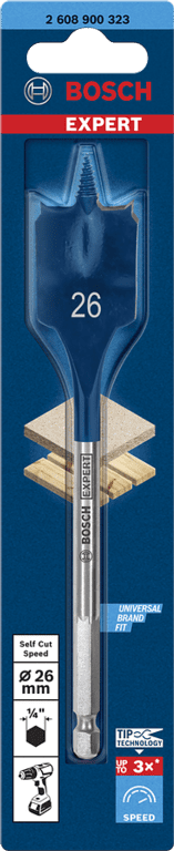 Bosch Selfcut Speed Flat Drill Bit Hex - 26 x 152
