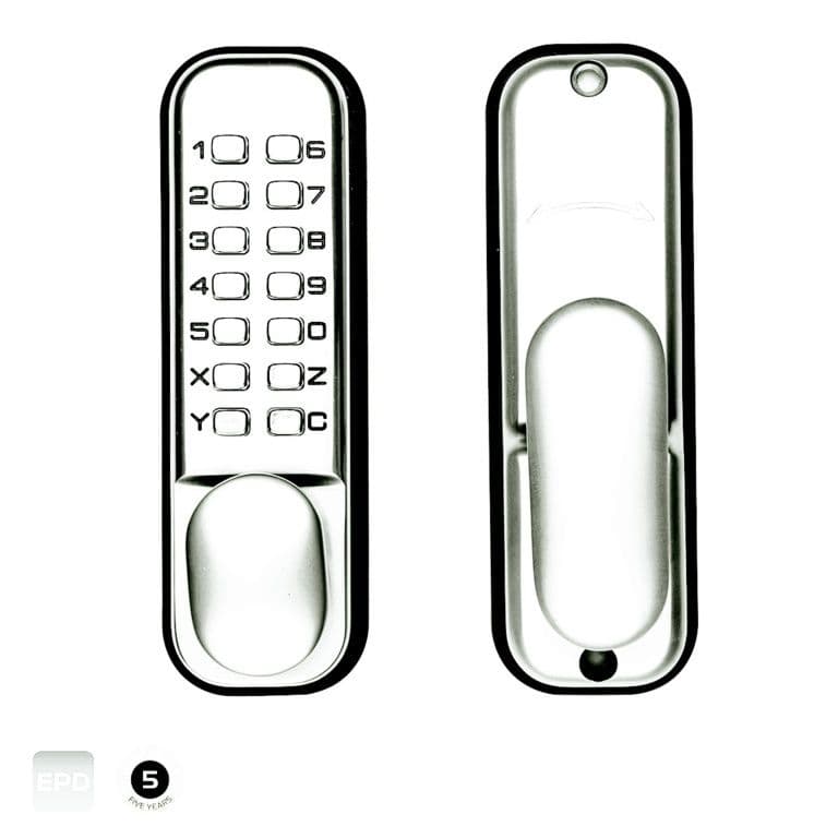 Briton Mechanical Push Button Code Lock - Brass