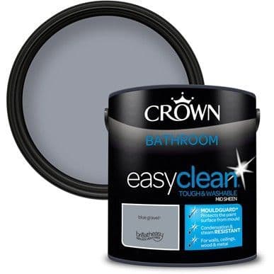 Crown Easyclean Bathroom Mid Sheen 2 5L - Blue Gravel