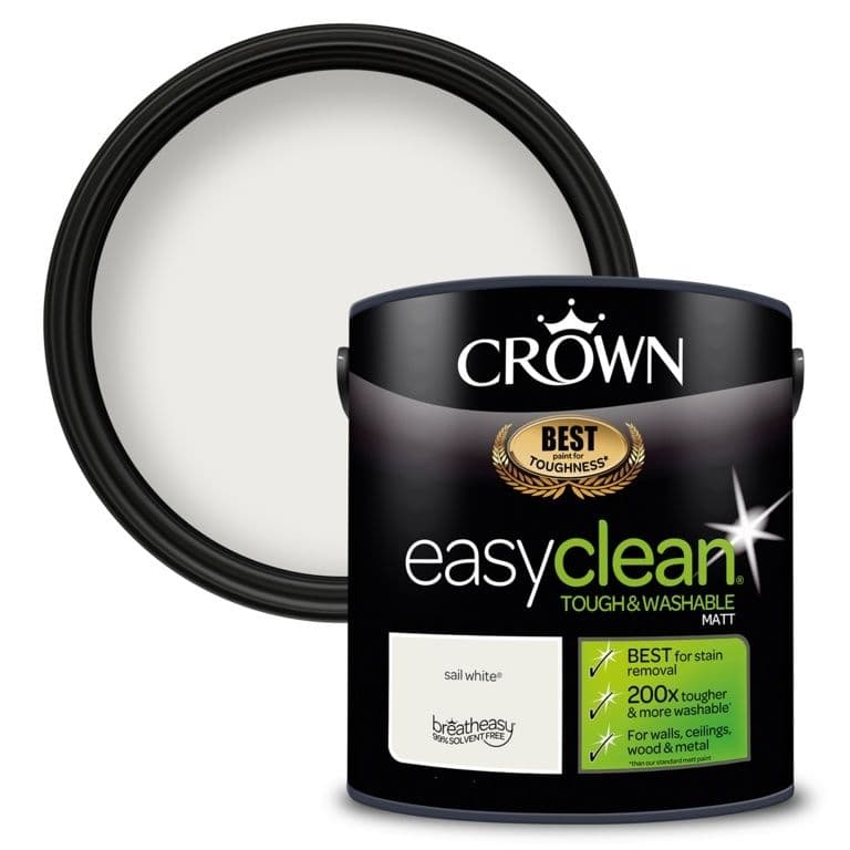 Crown Easyclean Matt Emulsion 2 5L - Sail White