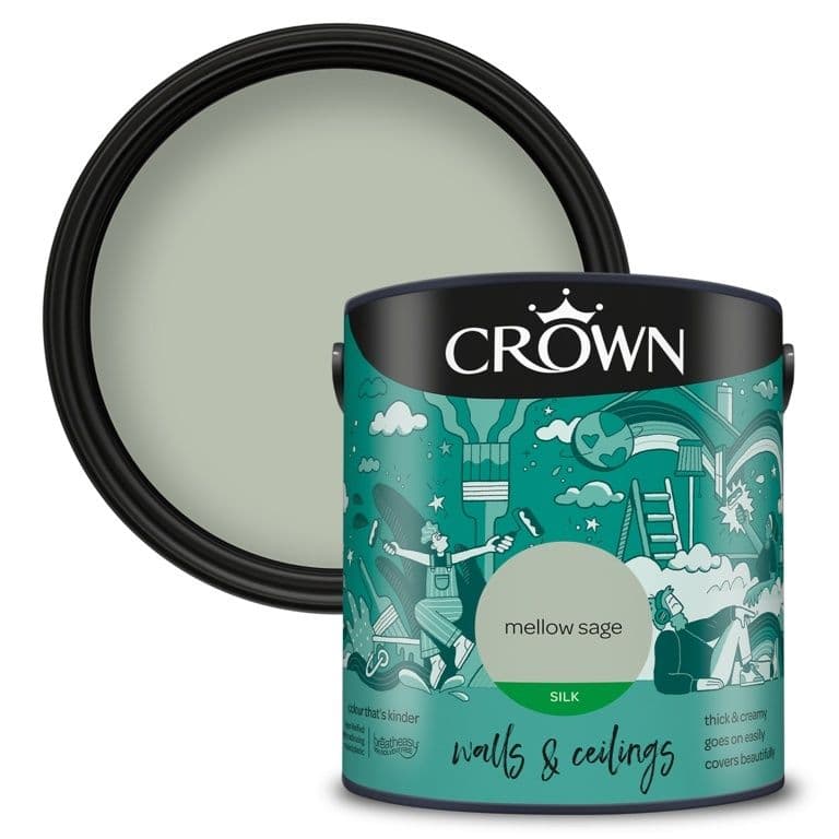 Crown Walls & Ceilings Silk 2 5L - Mellow Sage