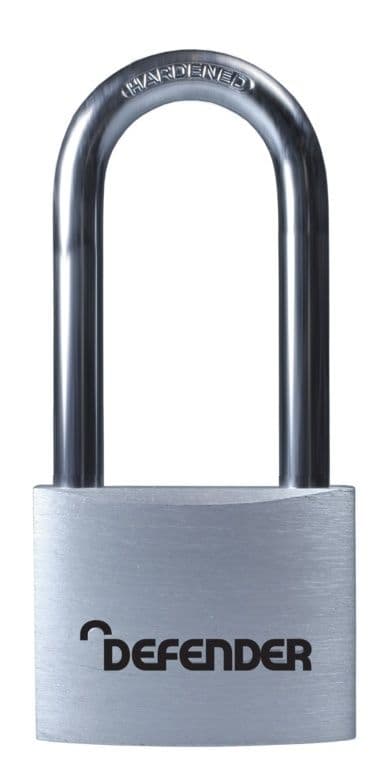 Defender Aluminium Padlock Long Shackle - 40mm