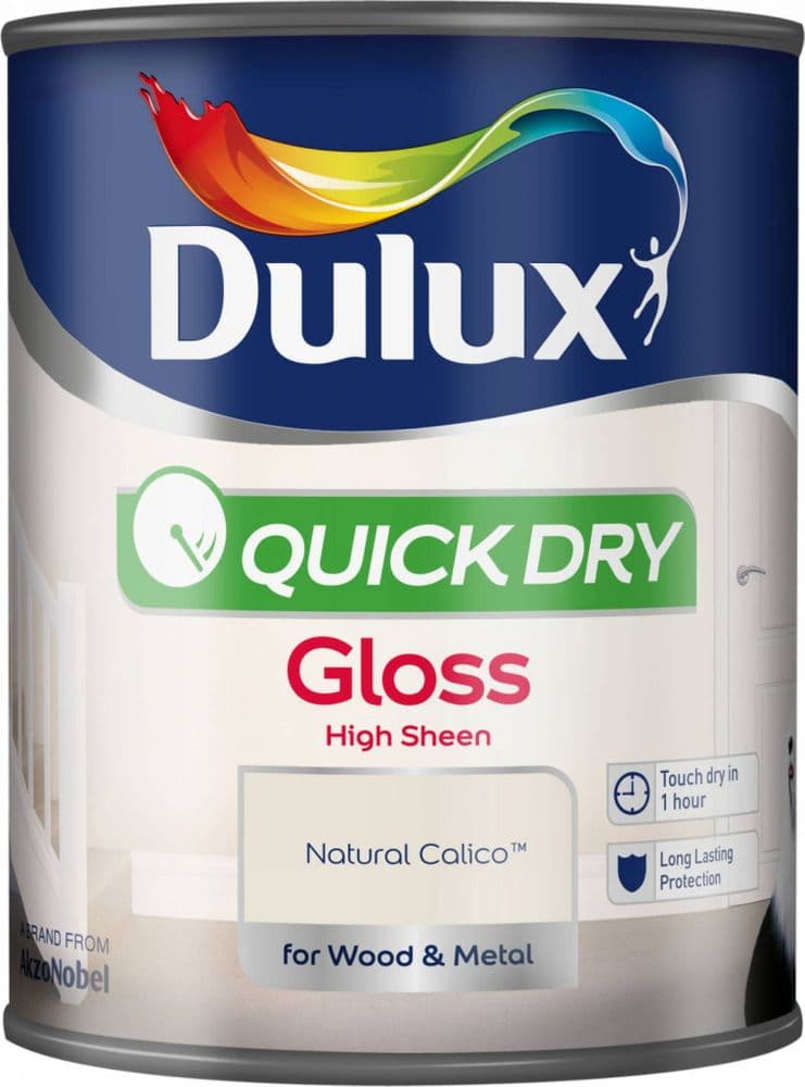 Dulux Quick Dry Gloss 750ml - Natural Calico