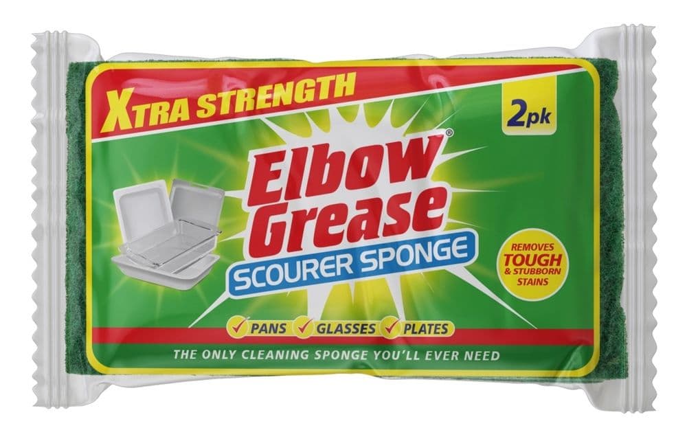 Elbow Grease Super Strong Scourer Sponge - Pack 2