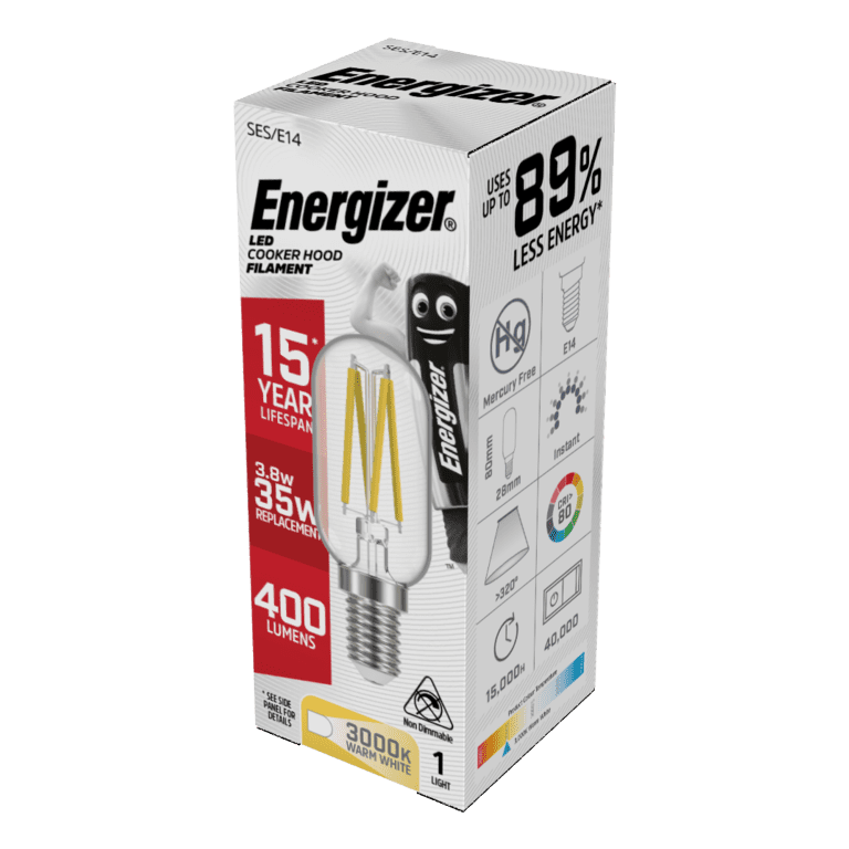 Energizer Filament LED Cooker Hood E14 - 3 8w 420lm