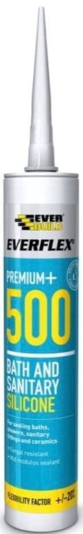 Everbuild Everflex 500 Bath & Sanitary Silicone 310ml - Manhatten Grey