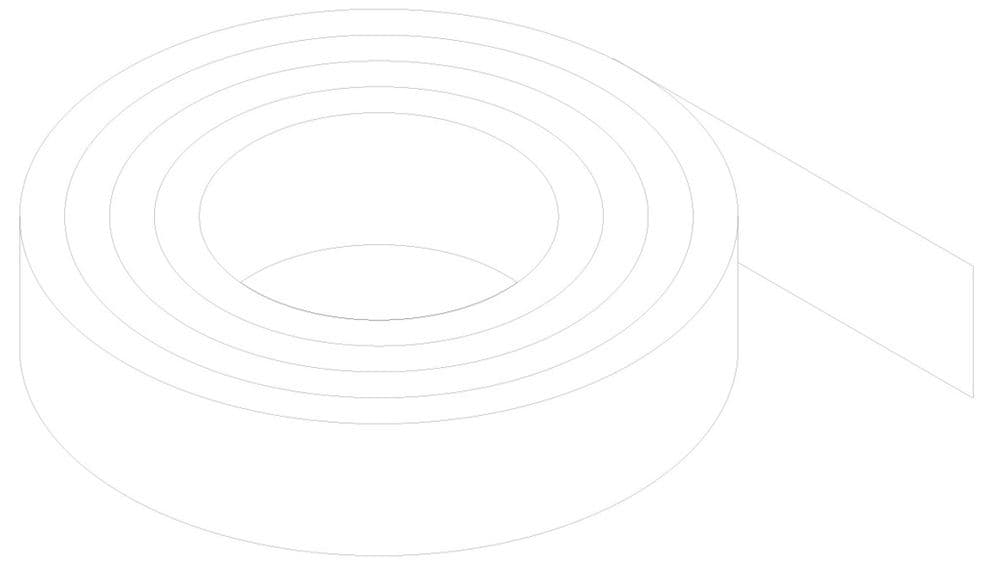 Gower Rapide Edging Tape - White Gloss 10m x 16mm