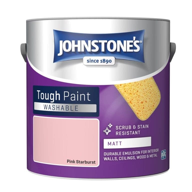 Johnstone s Washable Matt 2 5L - Pink Starburst