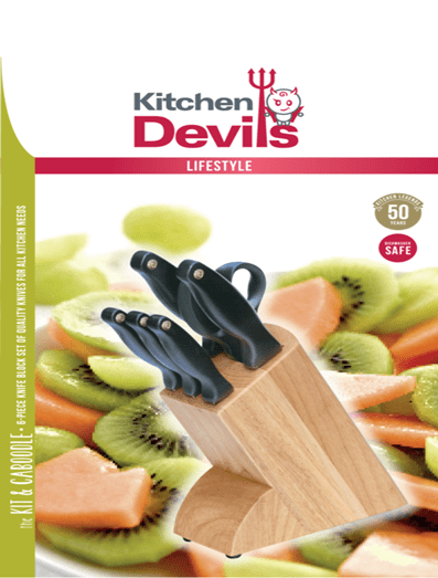 Kitchen Devils - Wooden Knife Block Set