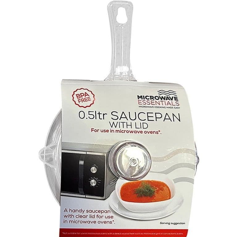 Microwave Essentials Clear Saucepan & Lid - 0 5L