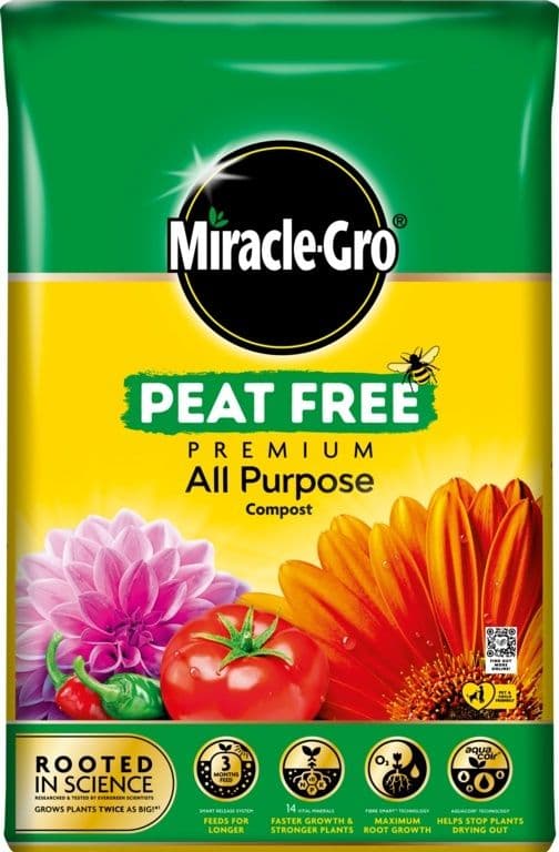 Miracle-Gro Premium All Purpose Peat Free Compost - 20L