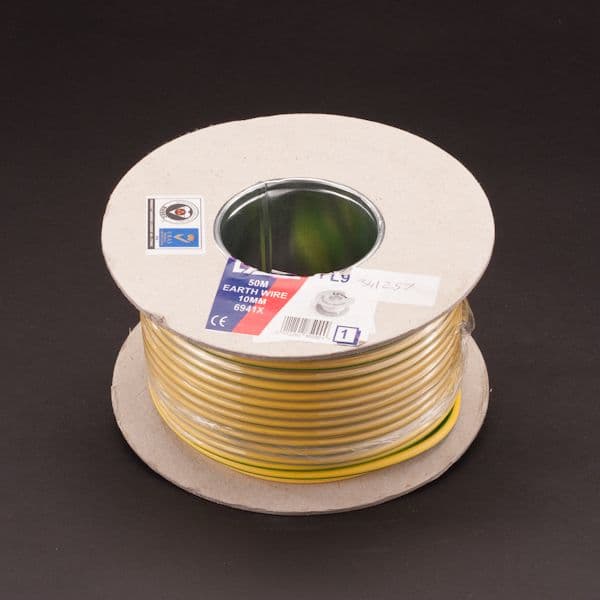 PX BASEC 1 Core Cable - Green & Yellow - 50m x 10mm