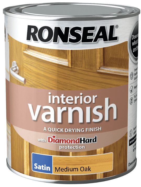 Ronseal Interior Varnish Satin - Medium Oak