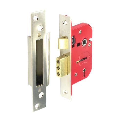 Securit 5 Lever Sash Lock Np - 75mm - Pack of 2