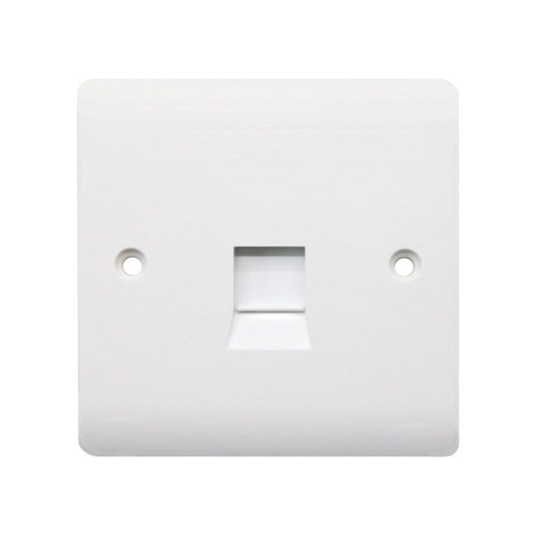 Securlec 1 Gang Telephone Socket Master - Round Edge