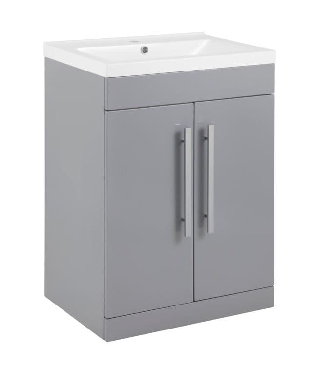 SP - Avalon 2 Door Grey Basin Unit - 600mm