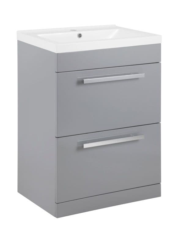 SP - Avalon 2 Drawer Grey Basin Unit - 600mm