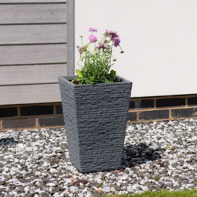 Strata Ash Tall Slate Planter