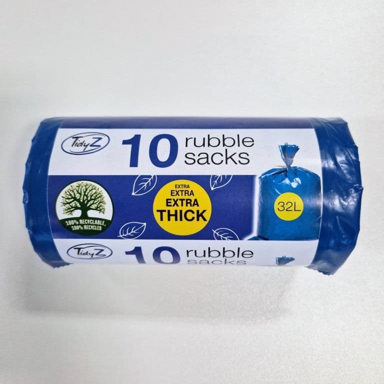 Tidyz Extra Thick Rubble Sacks - Roll 10