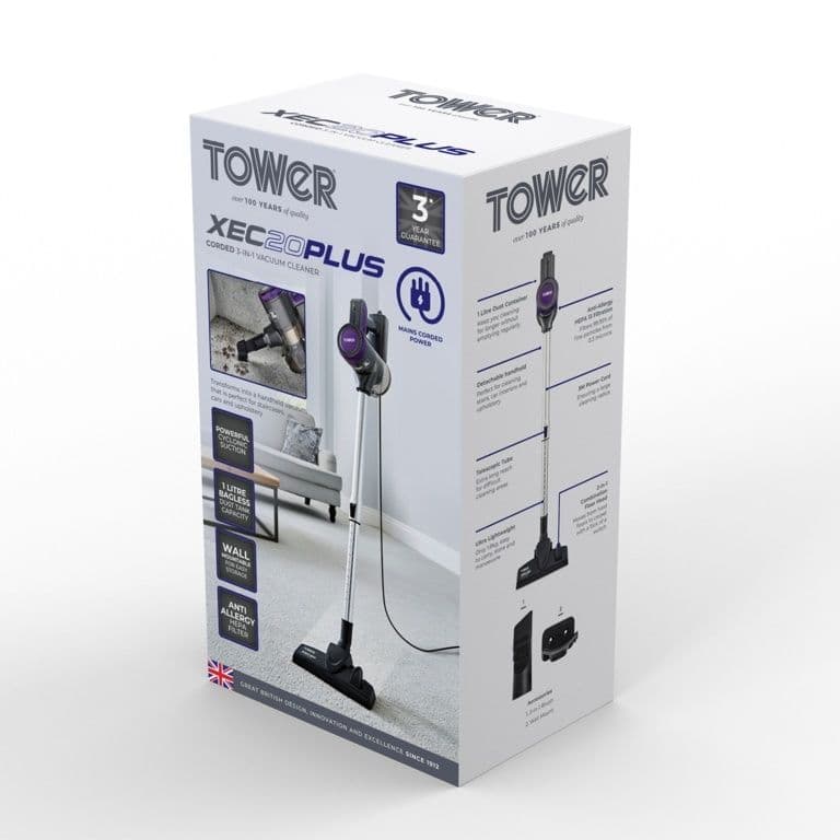 Tower XEC20 Plus 3 in 1 Corded Pole Vacuum - 600w
