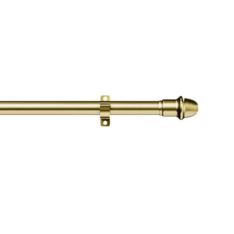 Woodside Extendable Metal Café Rod Brass 75-120cm - 9-11mm