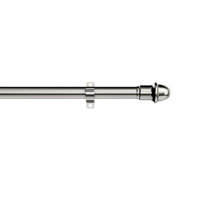Woodside Extendable Metal Café Rod Silver 50-75cm - 9-11mm
