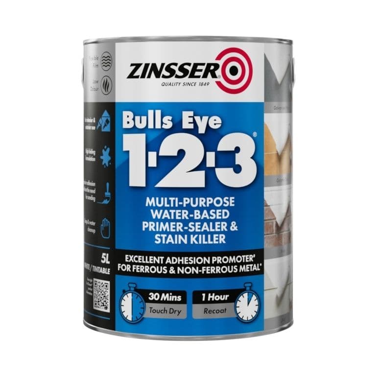 Zinsser Bullseye 1-2-3 Water Based Primer Stain Killer - 5L