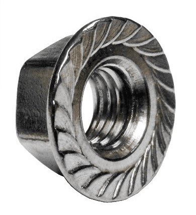 M6 Serrated Flanged Nuts A2 Stainless Steel Din 6923